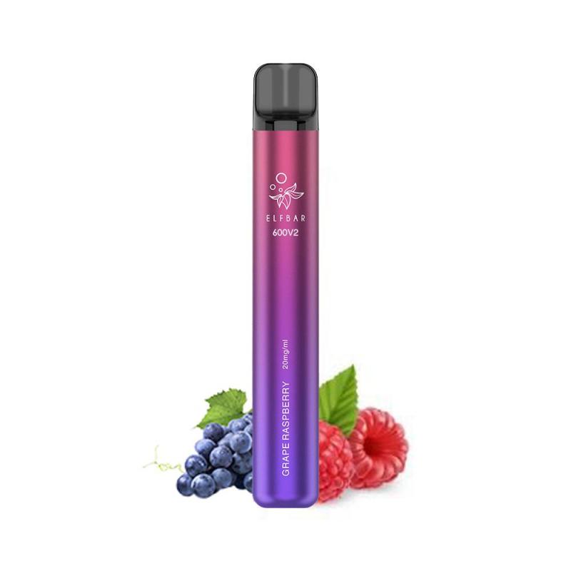 ELF BAR EB 600V2 20MG 2ML GRAPE RASPBERRY Elf Bar